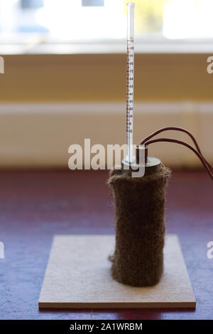 Specific Heat Capacity of Steel Experiment Set up with no insulation ...