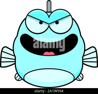 A cartoon illustration of an evil looking fish Stock Vector Image & Art ...