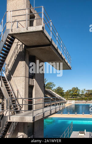 The Berlin Olympic Swim Stadium (Olympiapark Schwimmstadion), Germany ...