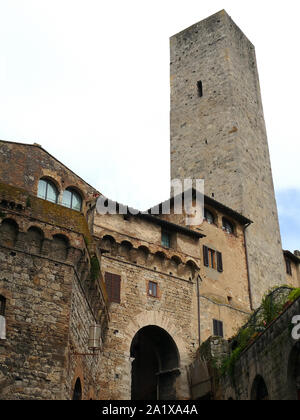 Torre dei Becci, tower, San Gimignano, Tuscany, Toscana, Italy, Europe ...