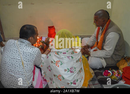 Hindu Temple Priest or Pujari Worship Inside Ancient Muktesvara temple ...