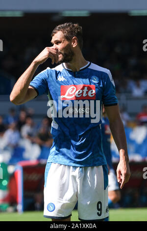 Fernando Llorente of Napoli celebrates with the trophy during the Coca ...