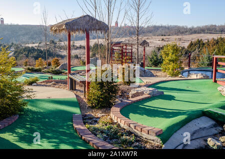 Mini Golf Field Green Stock Photo - Alamy