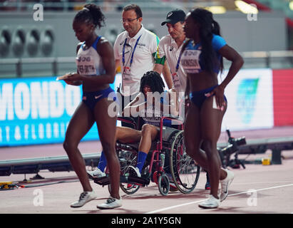 English Gardner of United States competing in the 100 meter for women ...