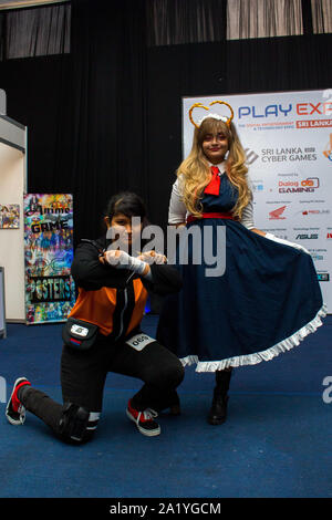 Comic Con girls. Two young Cosplay girls taking a selfie. Bangkok ...