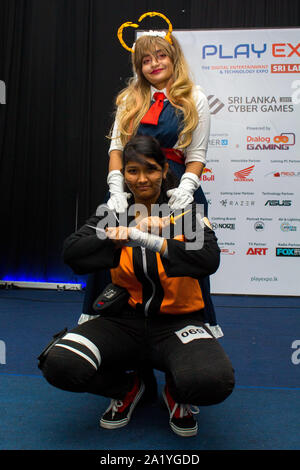 Comic Con girls. Two young Cosplay girls taking a selfie. Bangkok ...