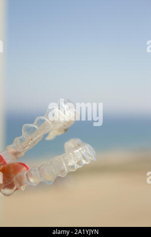 Teeth splint for correction of dental position Stock Photo - Alamy