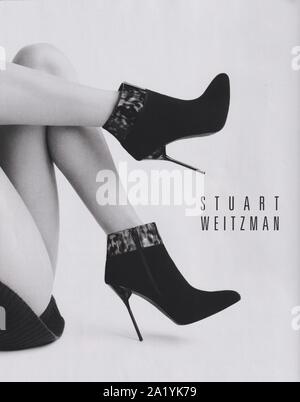 poster advertising Stuart Weitzman footwear fashion with Gisele ...