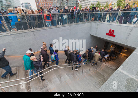 Copenhagen, Zealand Denmark - 29 9 2019: Metro lines map in Kongens ...