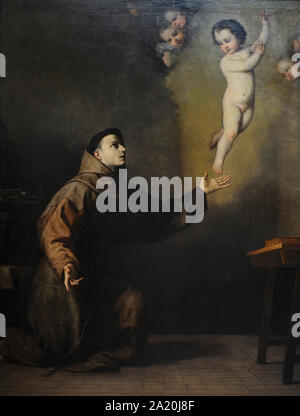 Vision of St. Anthony of Padua - 17th century - oil on panel - Spanish Baroque. Author: MURILLO ...