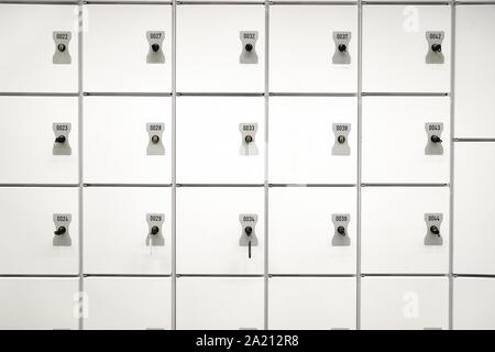 Safety Lockers Wall Stock Photo - Alamy