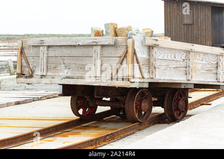 Salt mining cart Stock Photo - Alamy