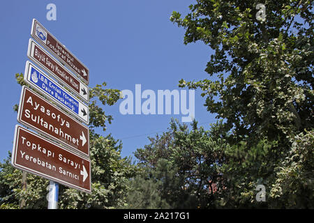 Main museums - direction signs in Marrakech, Morocco Stock Photo - Alamy