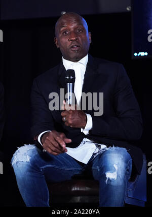 Nigel Benn during a press conference at Tottenham Hotspur Stadium ...