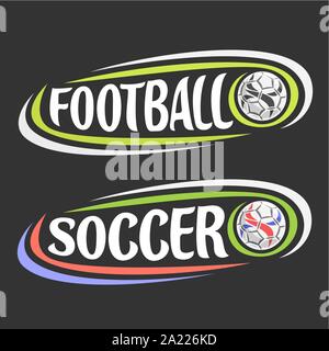 Soccer calligraphy hand lettering. Sport game typography poster. Vector ...
