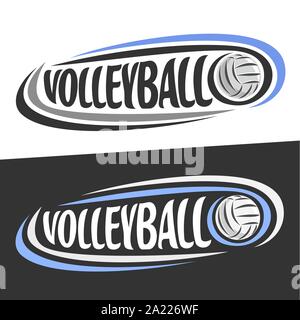 Volleyball calligraphy hand lettering. Sport game typography poster ...