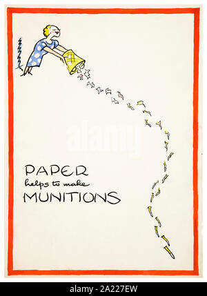 British, WW2, Recycling poster: Waste Paper and Cardboard Must Not be ...