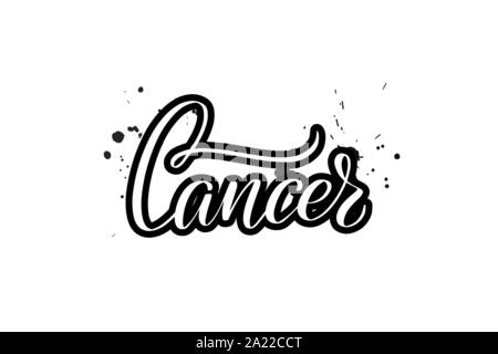 Aries lettering Calligraphy Brush Text horoscope Zodiac sign ...