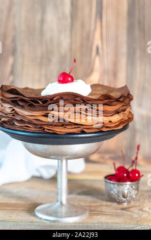 French crepe dessert with cherry and chocolate topping in Cebu City ...