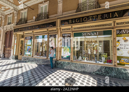 Profumeria Tina Bigiotteria , a perfume shop under the elegant arched ...