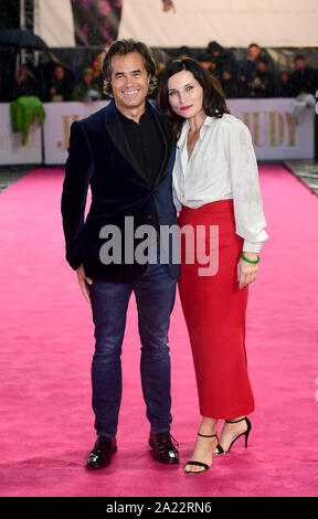 London, UK. Rupert Goold and Kate Fleetwood with their children Raphael ...