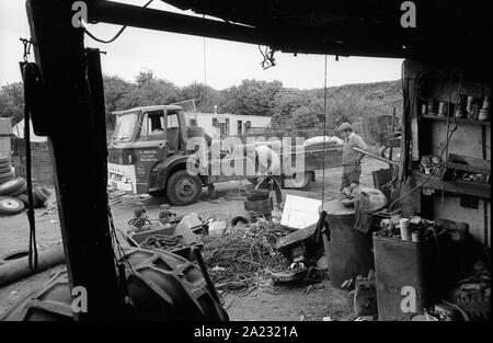 Scrap metal merchants workers salvaging iron and steel in the 1960s ...