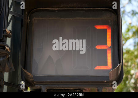 Pedestrian crossing street light with countdown time Stock Photo - Alamy