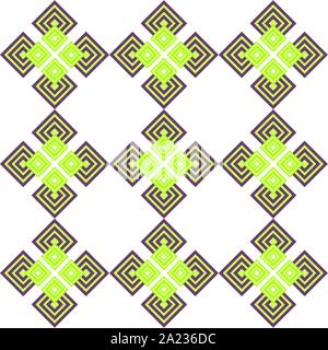 Combination of square and round shapes and symmetrical geometric ...