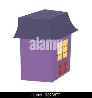 rickety house trick or treat happy halloween vector illustration line ...