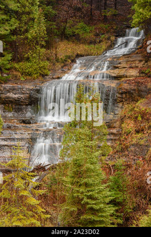 Alger Falls, Munising, Michigan, USA Stock Photo - Alamy
