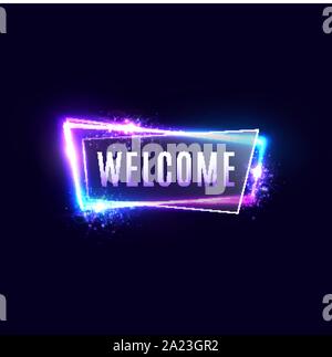 Welcome neon sign Stock Vector Image & Art - Alamy