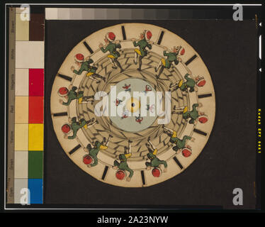 Optical illusion disc with man jumping rope and a man sticking out his ...