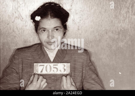 Montgomery, Alabama Police photo (mug shot) of Rosa Parks, February 21 ...
