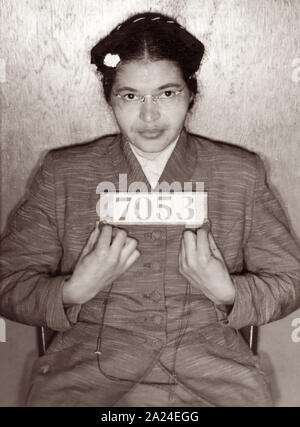 Montgomery, Alabama Police photo (mug shot) of Rosa Parks, February 21 ...