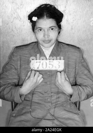 Montgomery, Alabama Police photo (mug shot) of Rosa Parks, February 21 ...