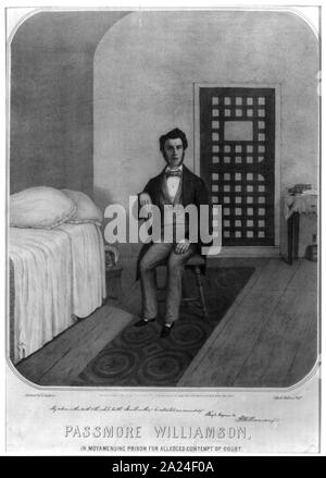 Passmore Williamson, in Moyamensing Prison for alledged contempt of ...