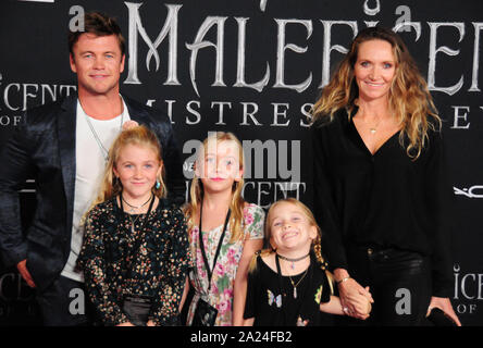 Luke Hemsworth and Family at Disney’s MALEFICENT MISTRESS OF EVIL World ...