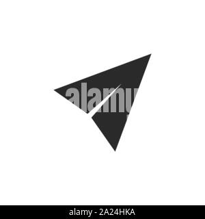 Aircraft sticker. Message icon. Paper airplane. Vector on isolated ...