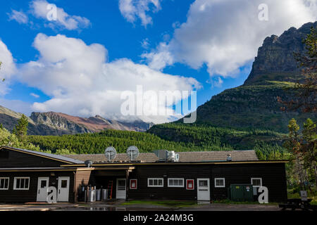 Exterior view of the Swiftcurrent Motor Inn at Glacier National Park ...