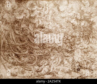 Leonardo Da Vinci, A Deluge, drawing, circa 1517 Stock Photo - Alamy