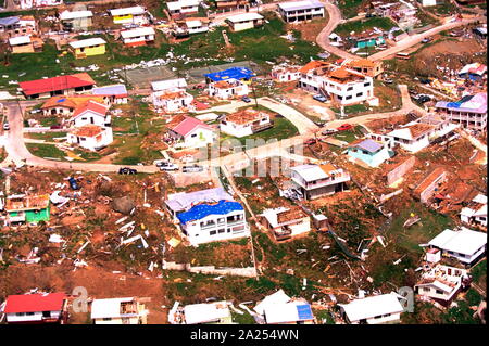 Aerial view of the damage caused by Hurricane Maria September 30, 2017 ...