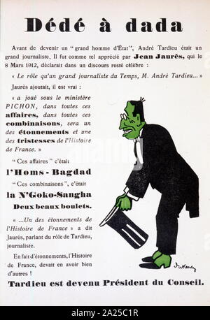 ANDRE TARDIEU (1876 - 1945), French journalist, photographed in 1919 ...