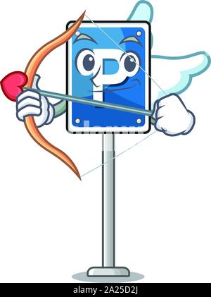 Cupid on cloud icon cartoon vector. Love day. Baby heart Stock Vector ...