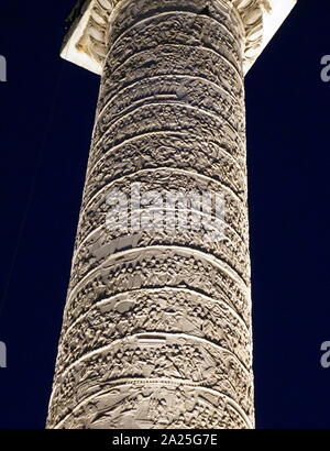 View of Trajan's Column, Rome, in the 18th century. Base with double ...