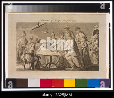 Picture of Europe for July 1772 Stock Photo - Alamy