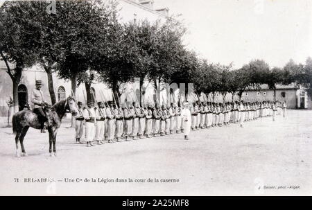 French legionnaire colonial band on parade in Sidi Bel Abbès, Algeria ...