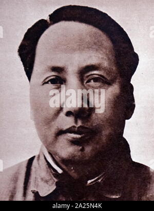 Photographic portrait of Chairman Mao (1893-1976) a Chinese communist ...