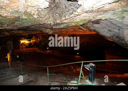 Interior of zedekiah's cave a 5-acre underground meleke limestone ...