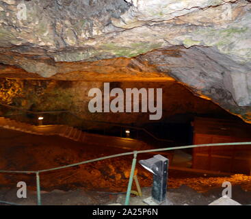 Interior of zedekiah's cave a 5-acre underground meleke limestone ...