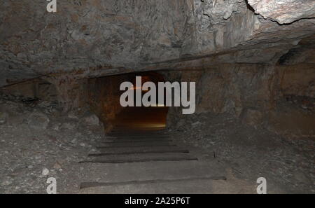 Interior of zedekiah's cave a 5-acre underground meleke limestone ...